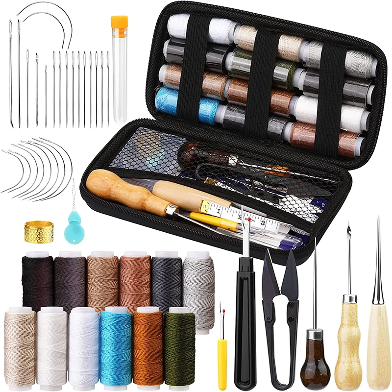 KRABALL Leather Sewing Kit Upholstery Repair Kit with Upholstery Thread ...