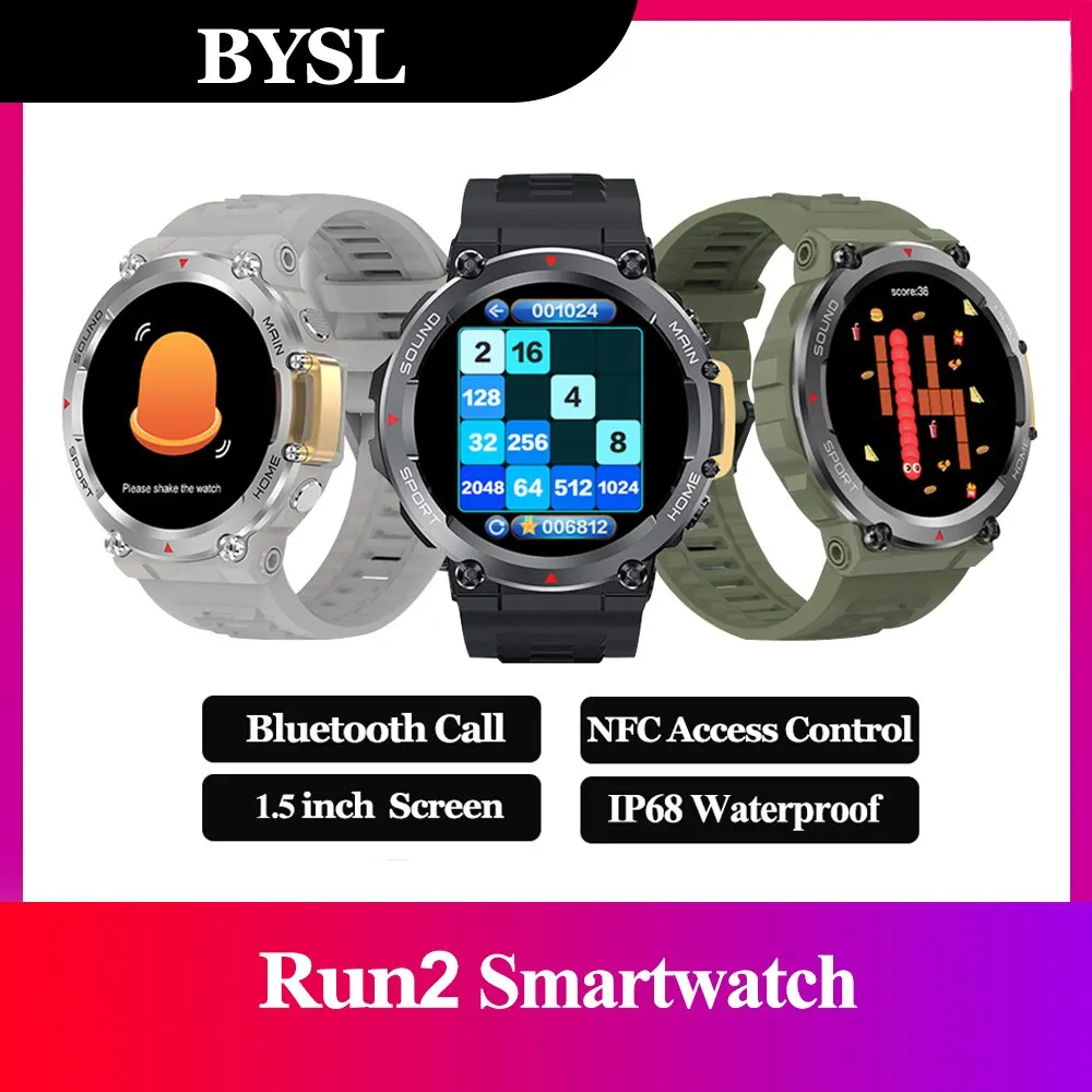BYSL-Run2-Men-Smart-Watch-GPS-Bluetooth-Call-Sport-Fitness-450mAh ...