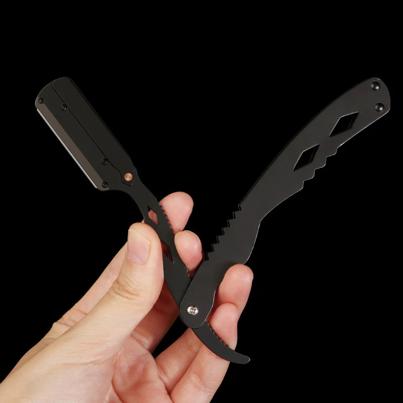 New-Straight-Edge-Barber-Razor-Stable-Haircut-Beard-Stainless-Steel ...