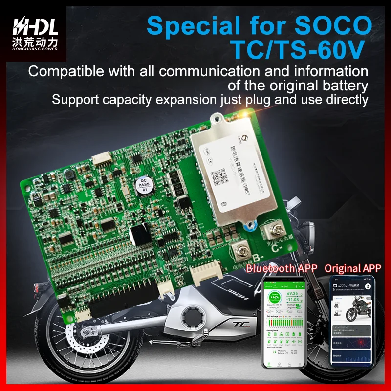 Para o cliente de peru super soco original bateria bms placa suporte ts ...