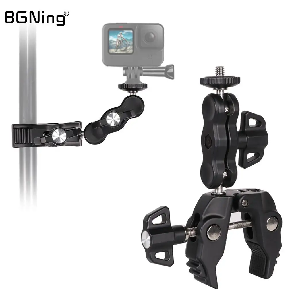 Super Camera Clamp 360 Ball Head 1/4" Multi function for GoPro DSLR ...
