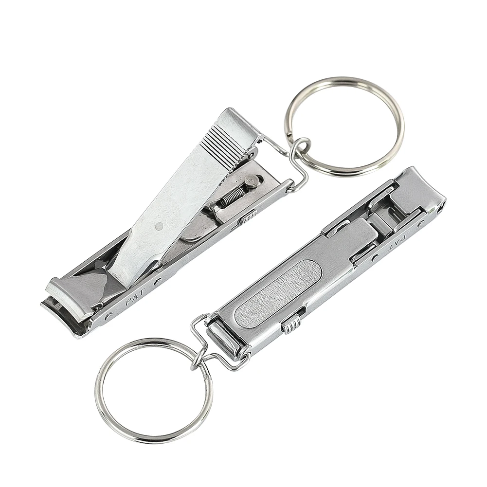 Stainless-Steel-Folding-Nail-Clipper-Keychain-Multifunctional-Trimming ...