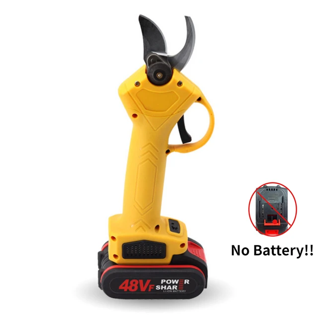 48V Cordless Electric Pruner Shear Efficient Fruit Tree Bonsai ...