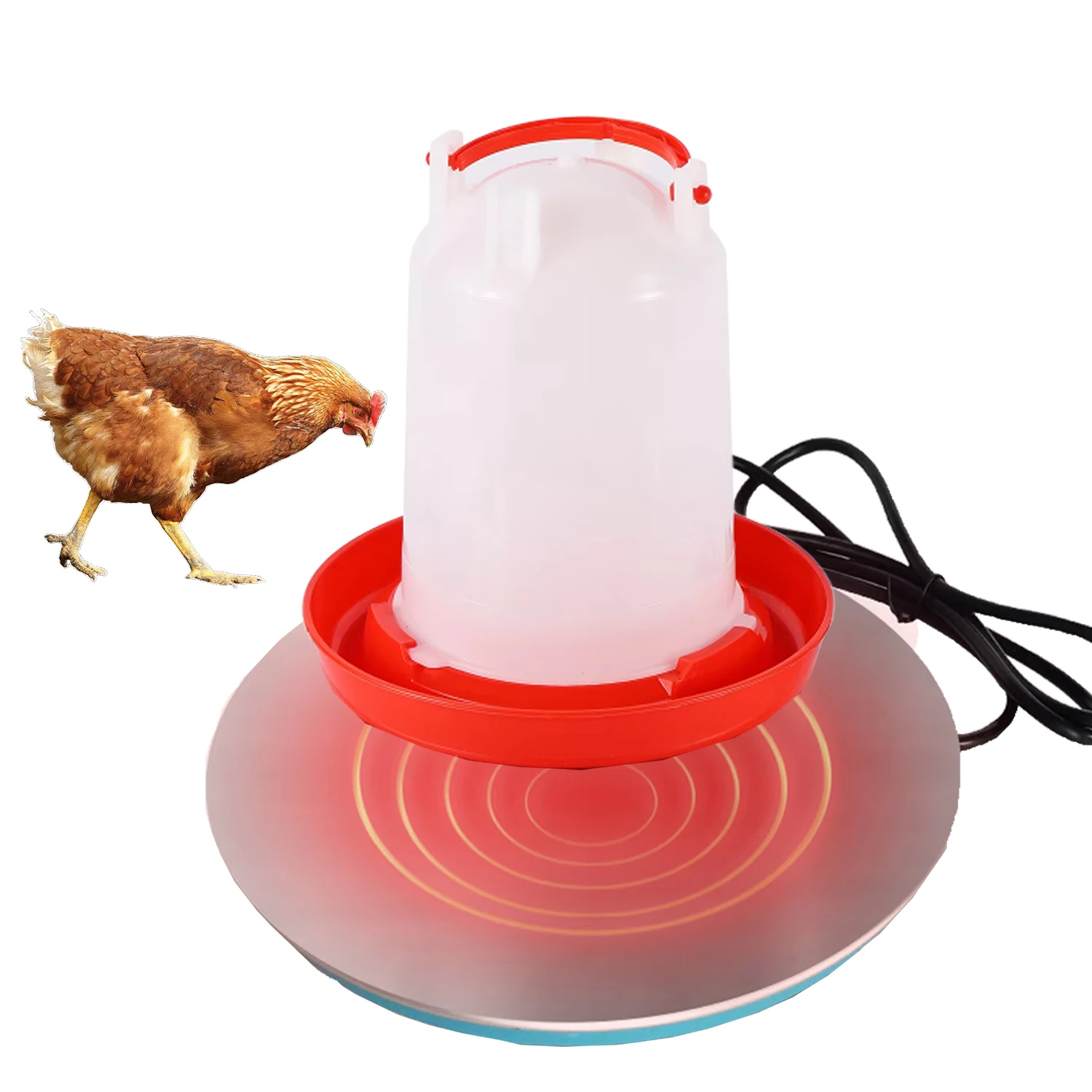 Poultry Drinker Heating Device Chicken Pigeon Duck Drinking Water ...