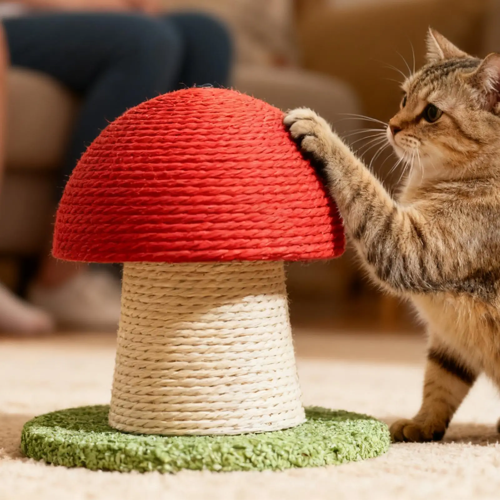 Cat Scratching Post Mushroom-shaped Modern Tower Tall Scratching Post ...