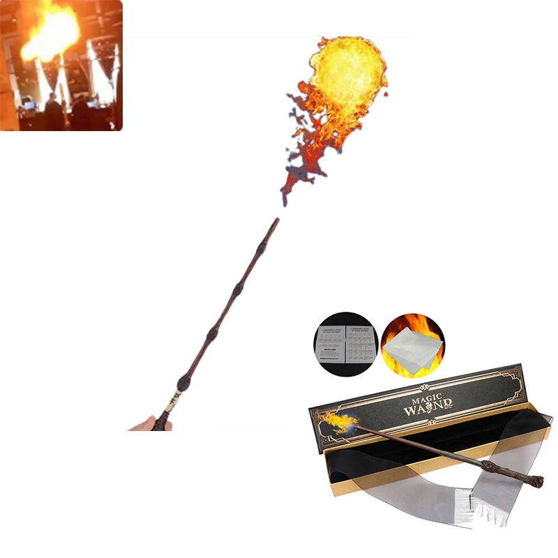 Magic Wands Electronic Fire Flasher Tricks Flame Lighter Magic Wand ...