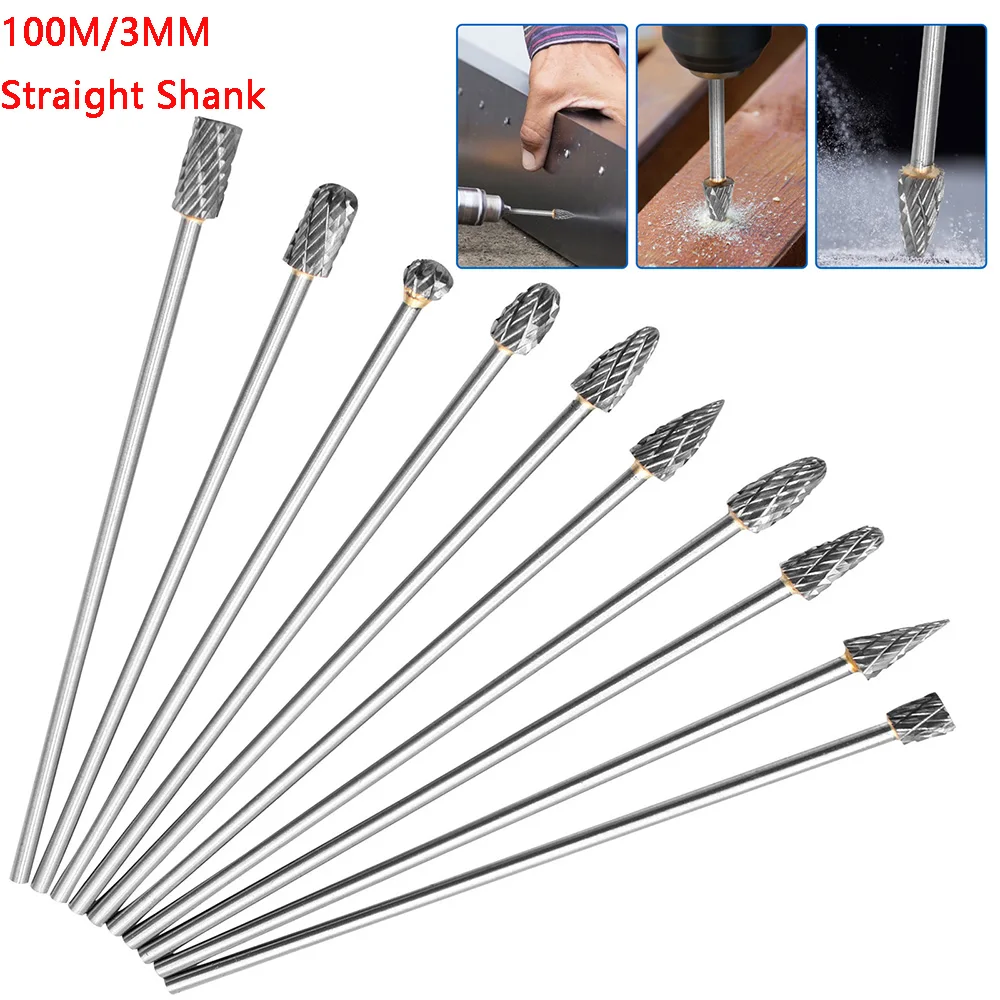 100mm-Long-Shank-Carbide-Burr-Bits-Milling-Cutter-Drill-Bit-Set-1-4 ...