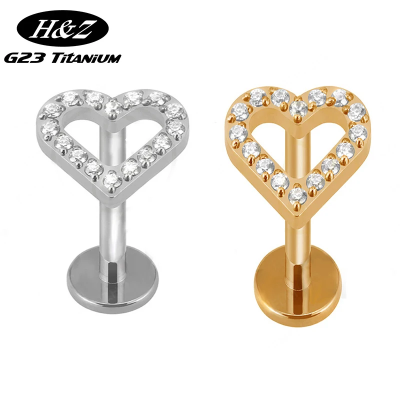 1PC-Piercing-Labret-Lip-Stud-G23-Titanium-Heart-Shaped-Zircon ...
