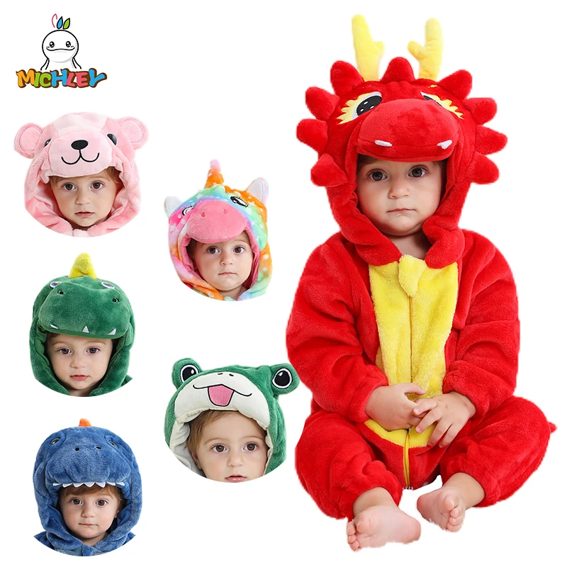 MICHLEY-NEW-Halloween-Red-Dragon-Baby-Rompers-Winter-Costume-Clothes ...