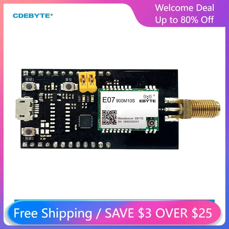 CC1101-868MHz-915MHz-Development-Kit-Ebyte-E07-900MBL-01-Soldered-E07 ...