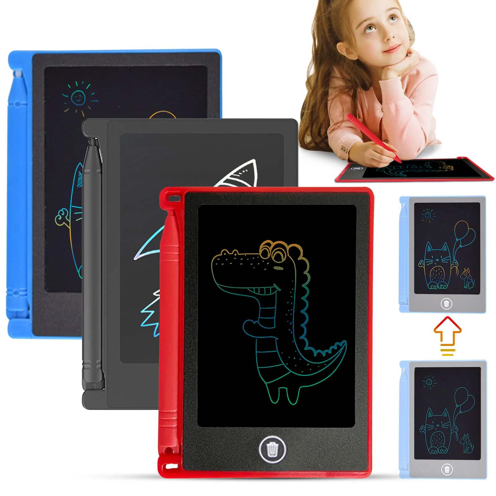 4.4 Inch Drawing Tablet Kids Toys For Children's Magic Blackboard Lcd ...