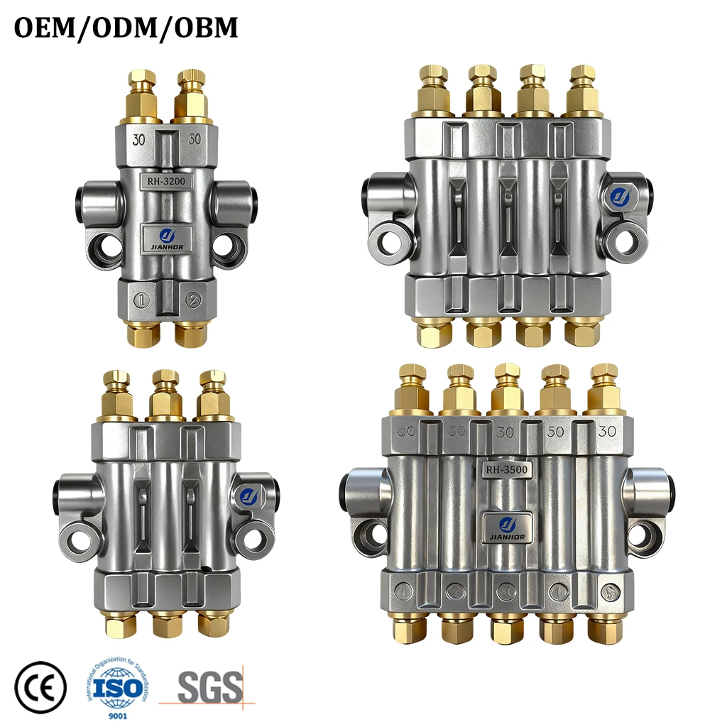 RH Volumetric Oil Distributor 2/3/4/5 Ways Lubrication Oil Distributor ...