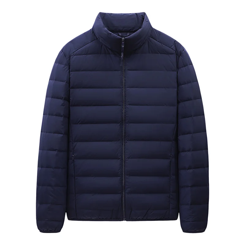 Man-Real-Duck-Down-Jacket-Classic-Fit-Light-Weight-Winter-Casual-Solid ...