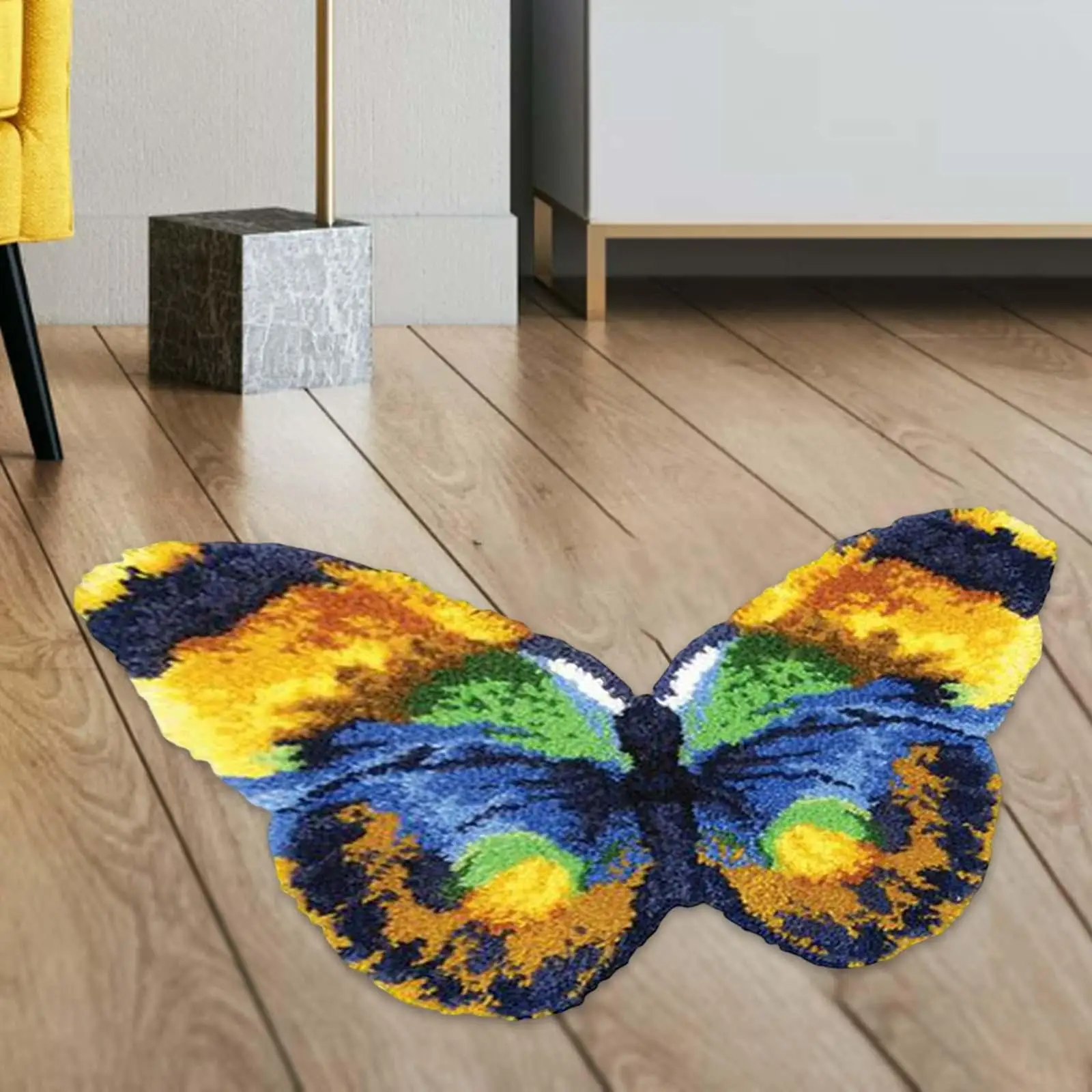 Latch-Hook-Rug-Kit-Butterfly-Animal-Pattern-Carpet-Making-Kit-for-Home ...