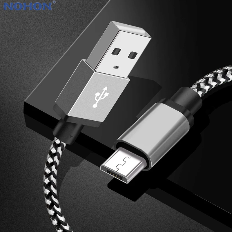 Micro USB Cable 3A Nylon Fast Charger USB Type C Data Cable for Samsung ...