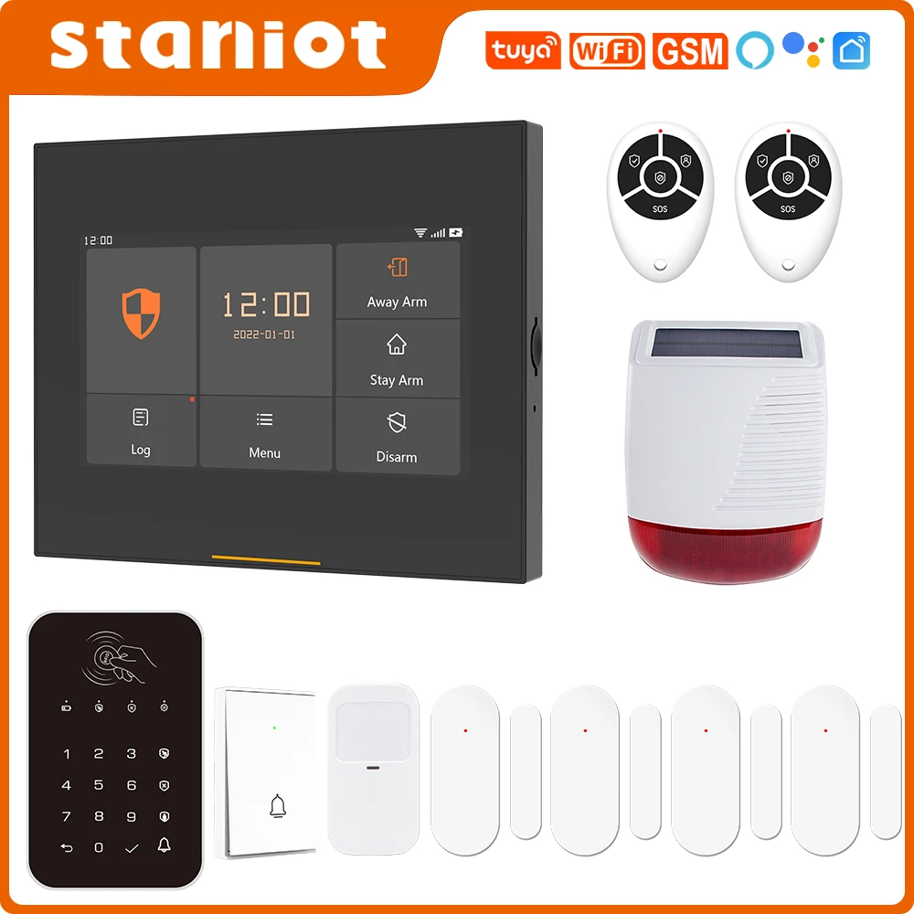 Staniot Tuya Wireless Wifi Gsm Home Burglar Security Alarm System Full Hd Touch With Newest Ui ...