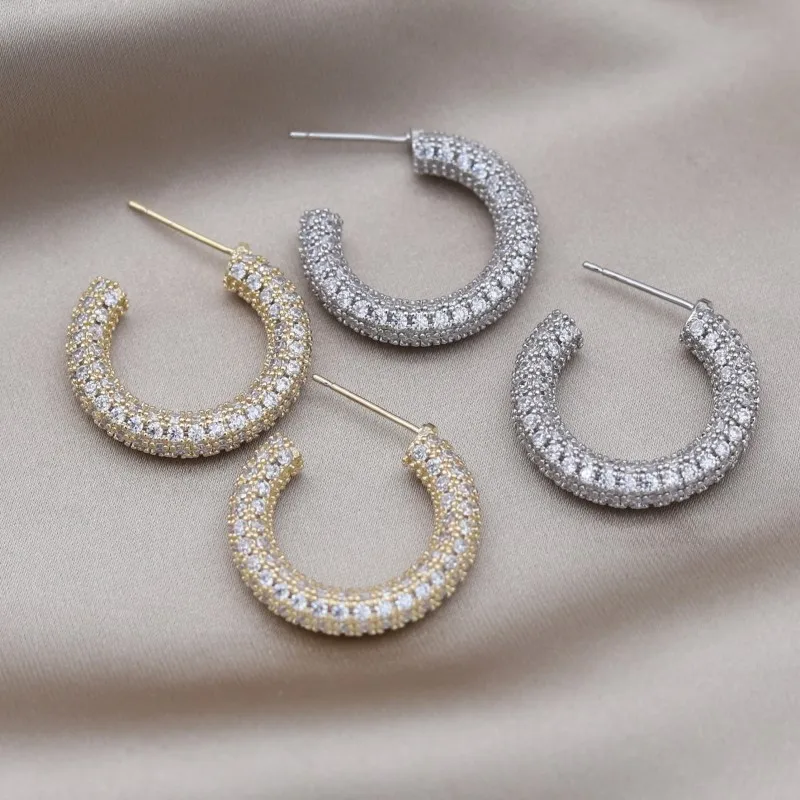 Korean-New-Design-Fashion-Jewelry-14K-Gold-plated-Copper-Set-Zircon-C ...