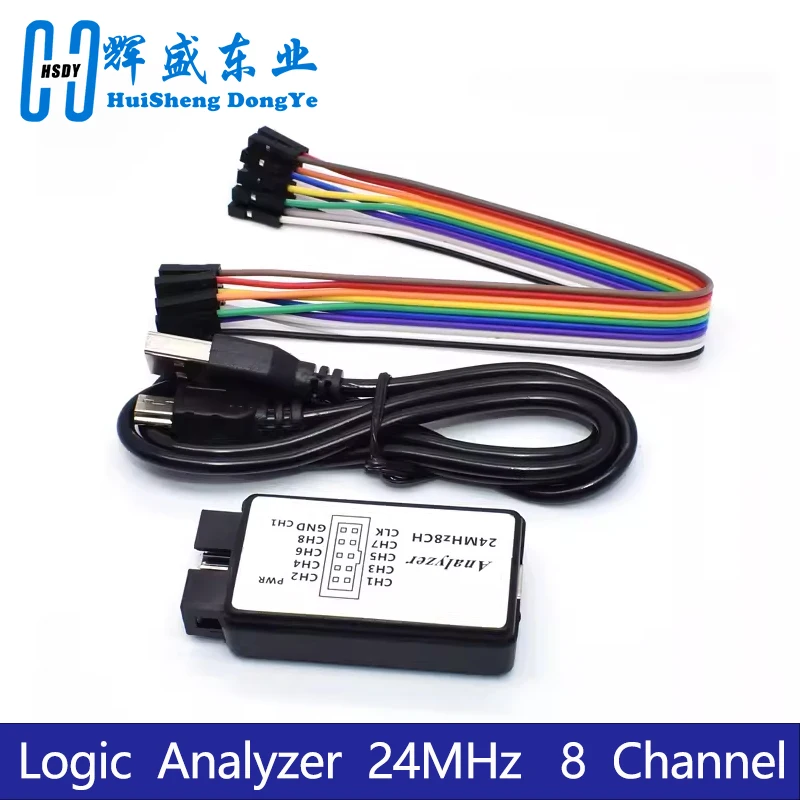 USB Logic Analyzer 24MHz 8 Channel 24M/seconds Logic Analyzer Debugger ...