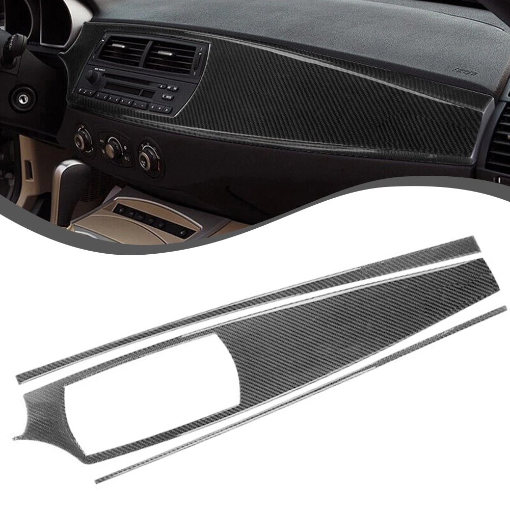 3Pcs-Carbon-Fiber-Interior-Dashboard-Panel-Cover-Trim-For-BMW-Z4-E85 ...