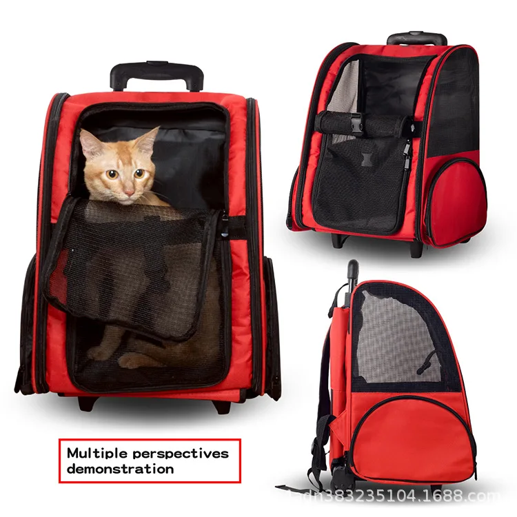 New-Pet-Trolley-Bag-Waterproof-Oxford-Cloth-Cat-and-Dog-Backpack ...
