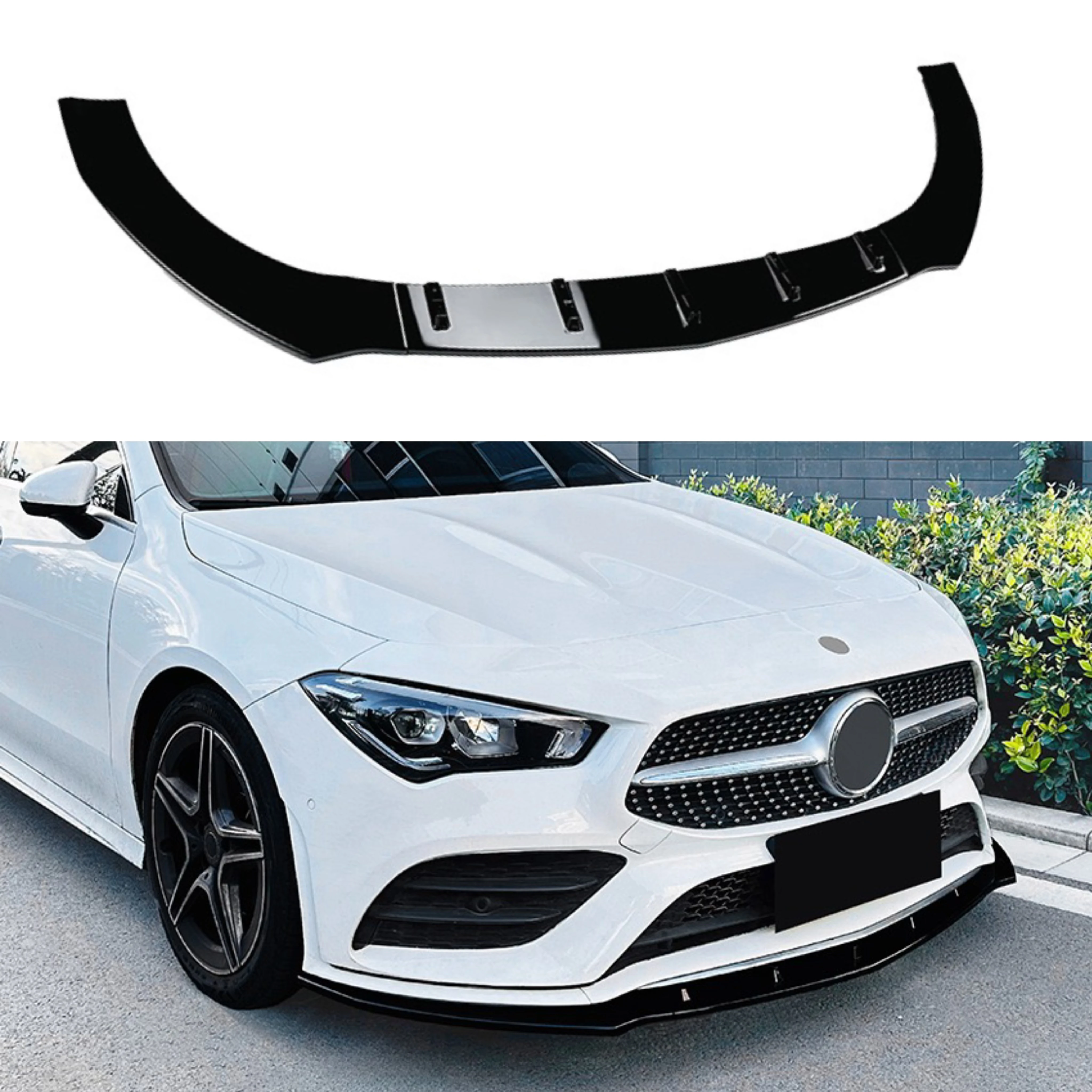 CLA C118 W118 X118 Front Bumper Splitter Lip For Mercedes Benz CLA180 ...