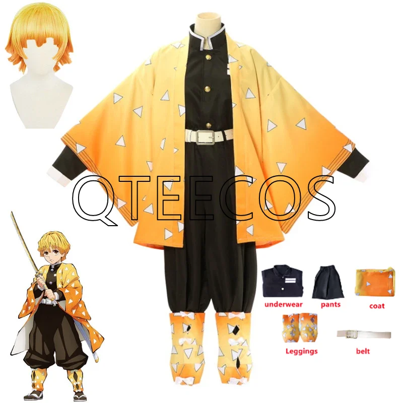 Bilinli-Disfraz-de-Demon-Slayer-Kimetsu-Agatsuma-Zenitsu-Kimono-de ...