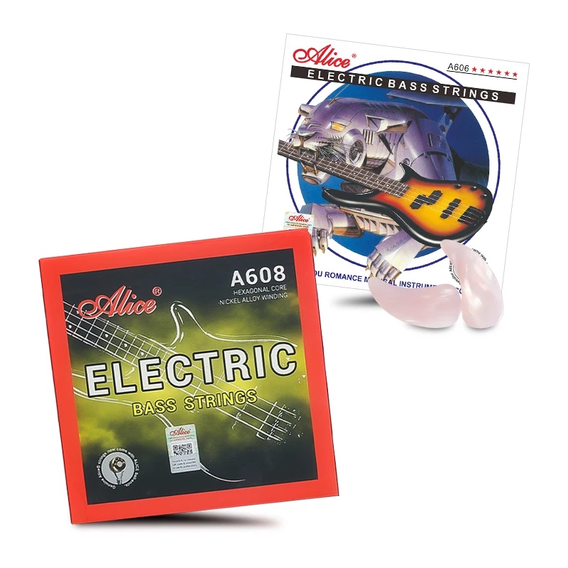 Alice-Electric-Bass-Strings-A608-A606-Hexagonal-Core-Nickel-Winding ...
