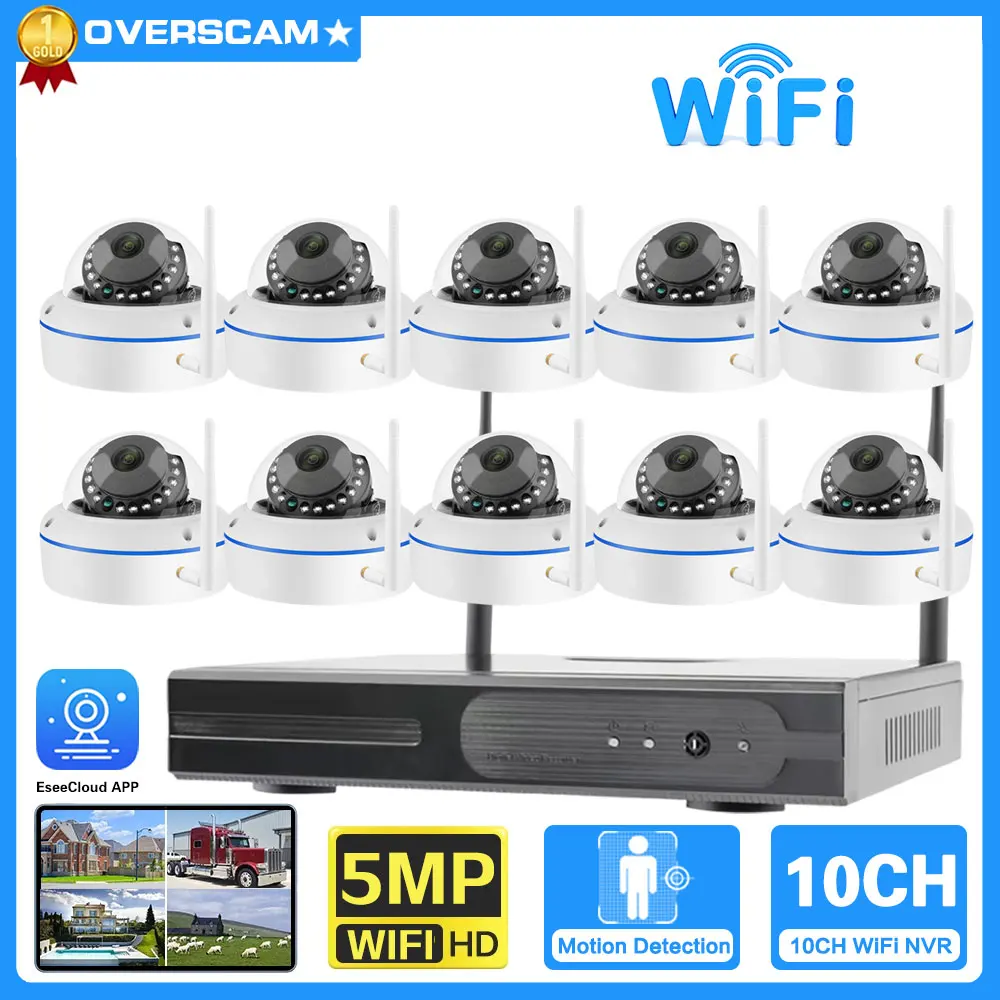 ESeeCloud-APP-10CH-IP-Camera-Wifi-NVR-Kit-CCTV-System-5MP-Explosion ...