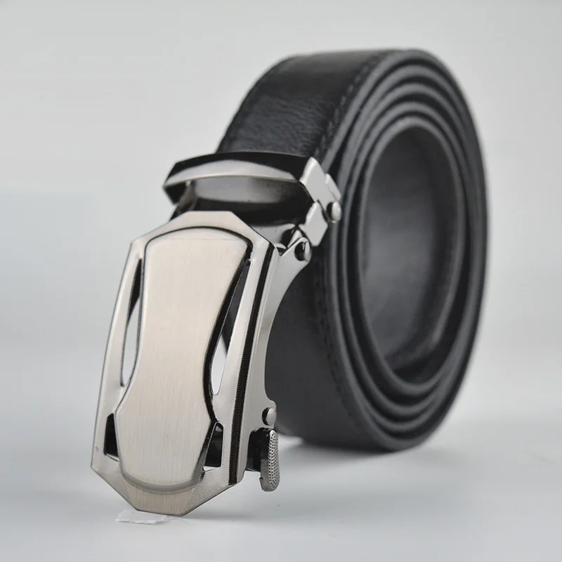 Automatic-Buckle-Belt-Men-s-Leather-Anti-scratch-Belt-Lychee-Pattern ...