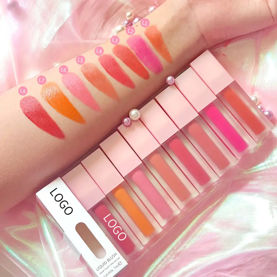 Pink-Liquid-Blush-Private-Label-Cosmetics-Blusher-Creamy-Rouge-Long ...