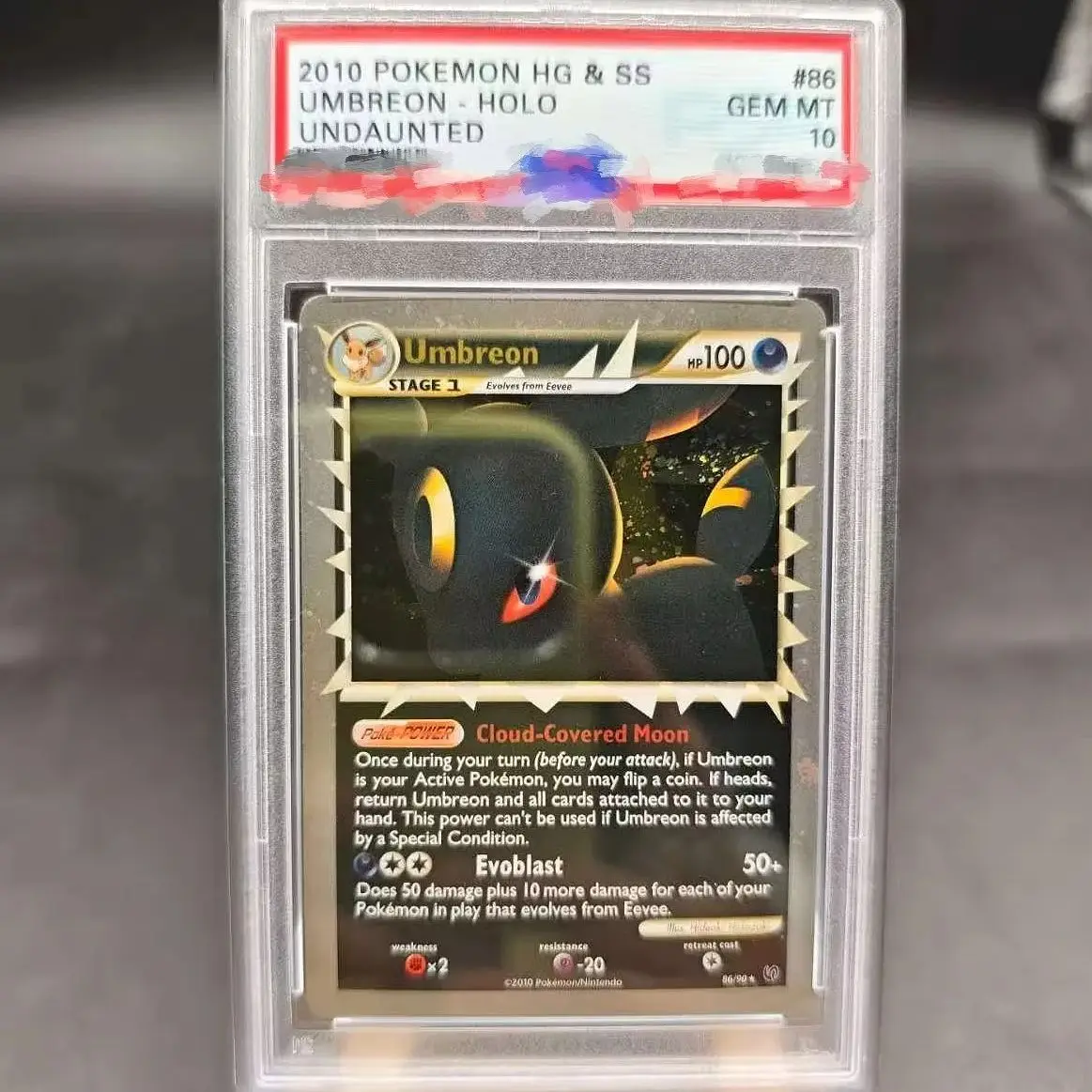 DIY PTCG Rating Card2010 HG & SS UMBREON 86/90 Collection Card Copy ...