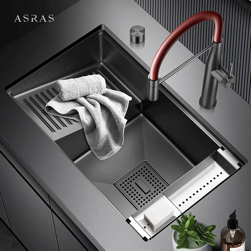 New SUS 304 Stainless Steel Nano Balcony Wash Basin Sink 220mm Depth ...