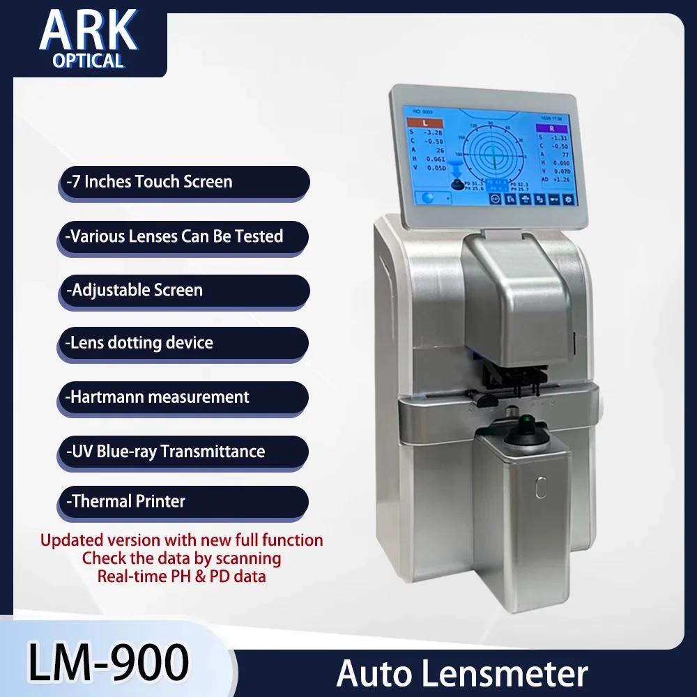 New Coming Digital Auto Lens Meter(LM-900) 7 Inch Touch Screen Uv Pd ...