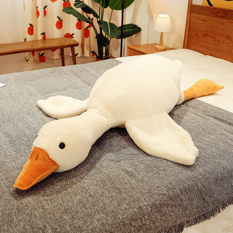 Peluche de ganso grande de 50-190 cm, nuevo estilo kawaii, almohada de pato enorme colorida ...