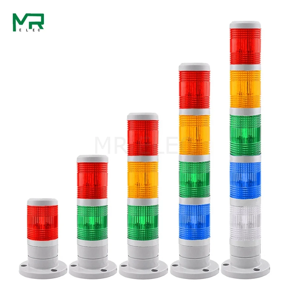 Tour-de-Signalisation-Industrielle-LED-Rouge-et-Jaune-Sans-Son-Lampe ...