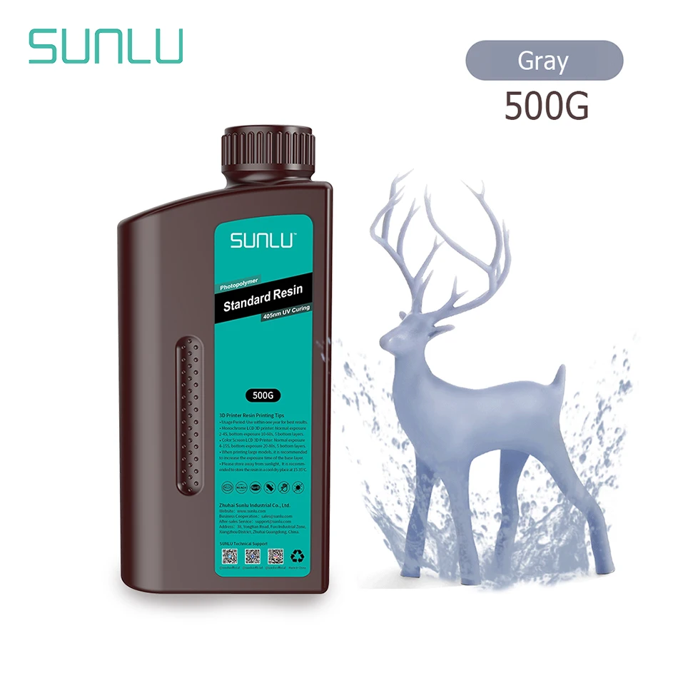 SUNLU Standard Photopolymer Resin 0.5KG Low Odor Easy To Form Smooth ...