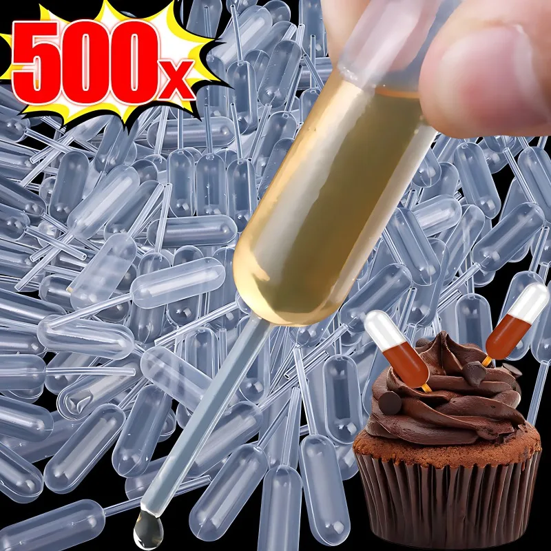 500x-Mini-Dropper-Disposable-Jam-Dropper-for-Cupcakes-Sauce-Squeeze ...