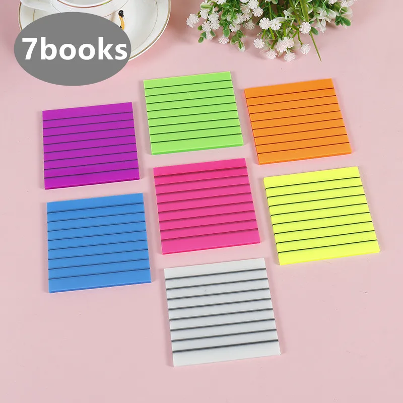 7-Packs-Transparent-Sticky-Notes-Self-Adhesive-BookMarkers-Annotation ...