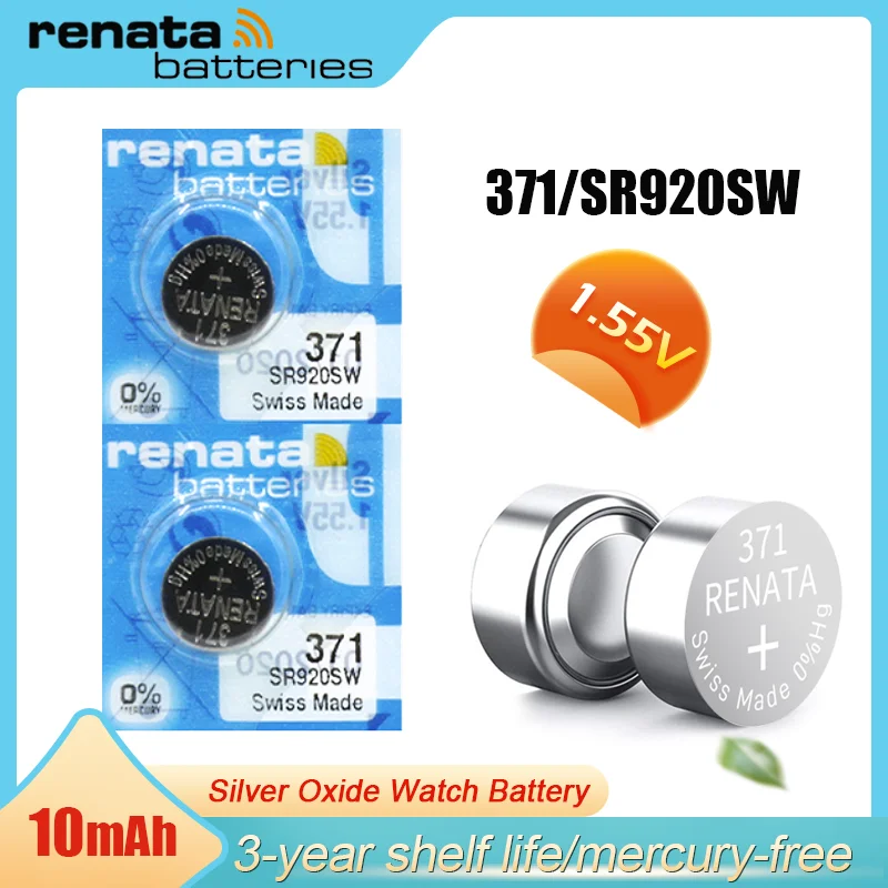 1-10PCS Original Renata 371 SR920SW AG6 LR920 LR69 920 1.55V Silver ...