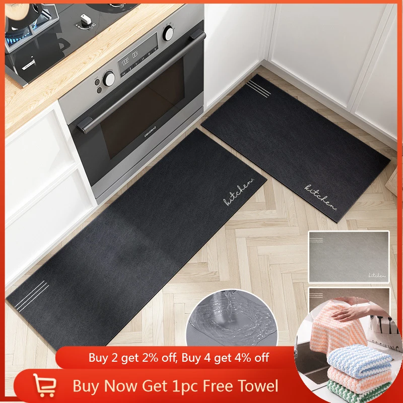 PVC-Kitchen-Floor-Mat-Non-slip-Bathroom-Rug-Oilproof-Long-Carpet ...