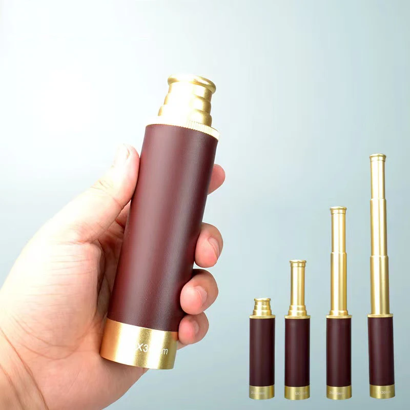 Retro Pirate Telescope Zoomable 25x30 Pocket Monocular Portable Captain ...