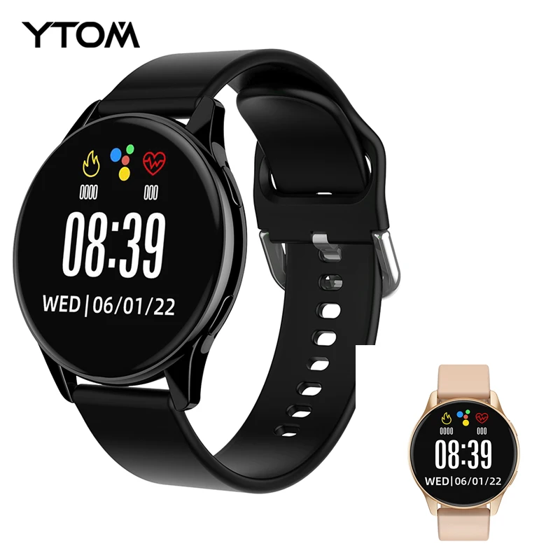 YTOM-Round-Smartwatch-para-Homens-e-Mulheres-1-28-hryfine-Full-Touch ...