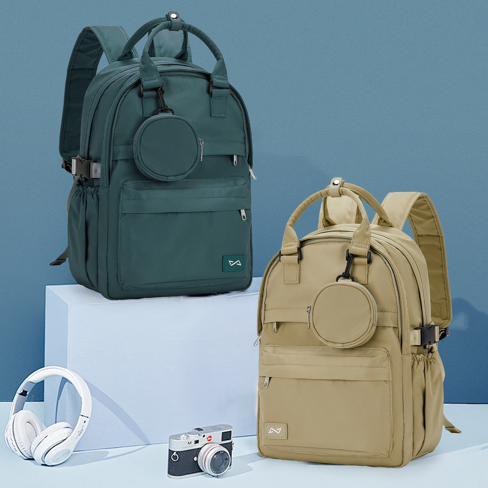 Nylon backpack Fashion Women Backpacks Waterproof Multi-Pocket School ...