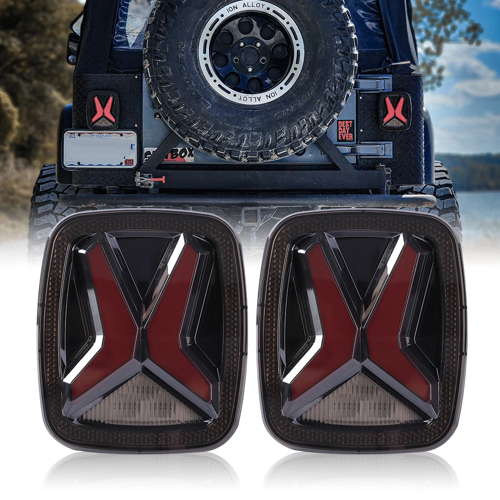 New Upgrade JEEP TJ Tail Lamp With DRL,X Shape Design,30W 12V LED ...