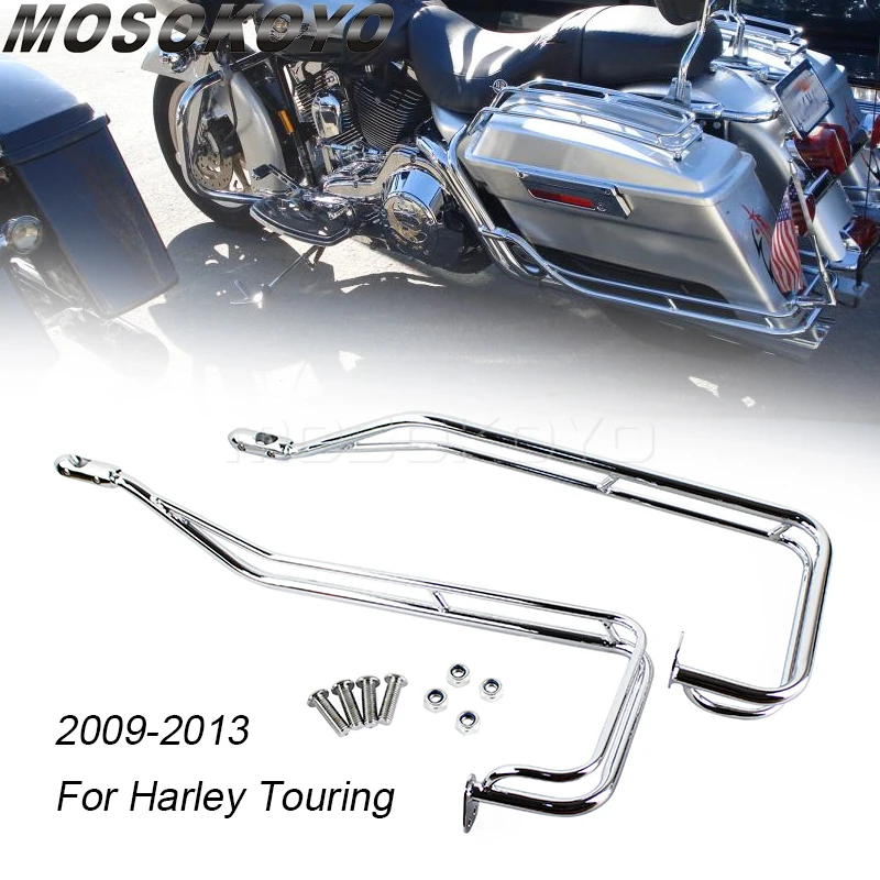 Motorcycle-Chrome-Saddlebag-Guard-Rails-For-Harley-Touring-Road-King ...