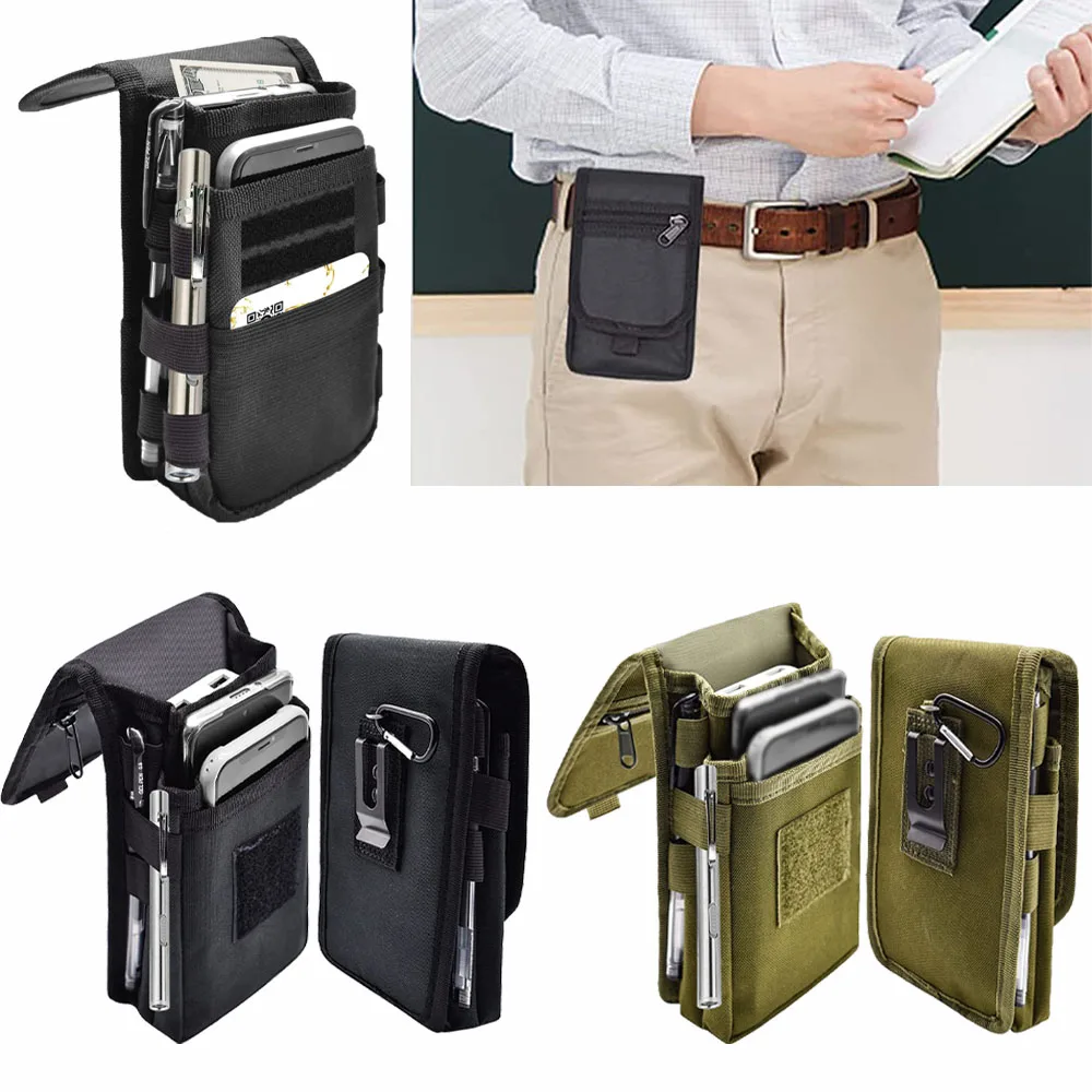 Belt Phone Pouch, Large Smartphone Holder, Multi-Purpose Tactical Cell ...