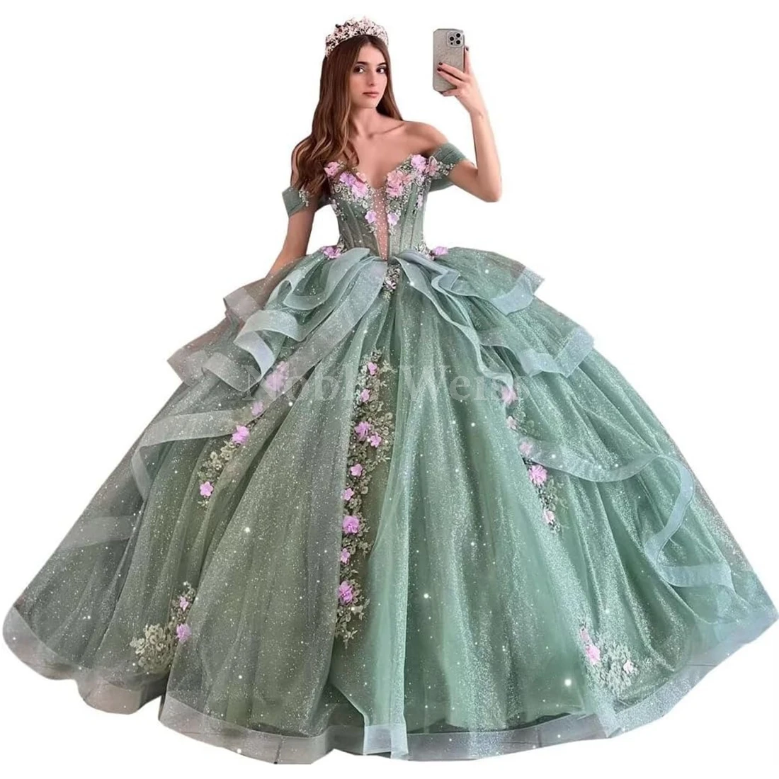 Vestidos de quinceañera con hombros descubiertos, vestido de baile rosa ...