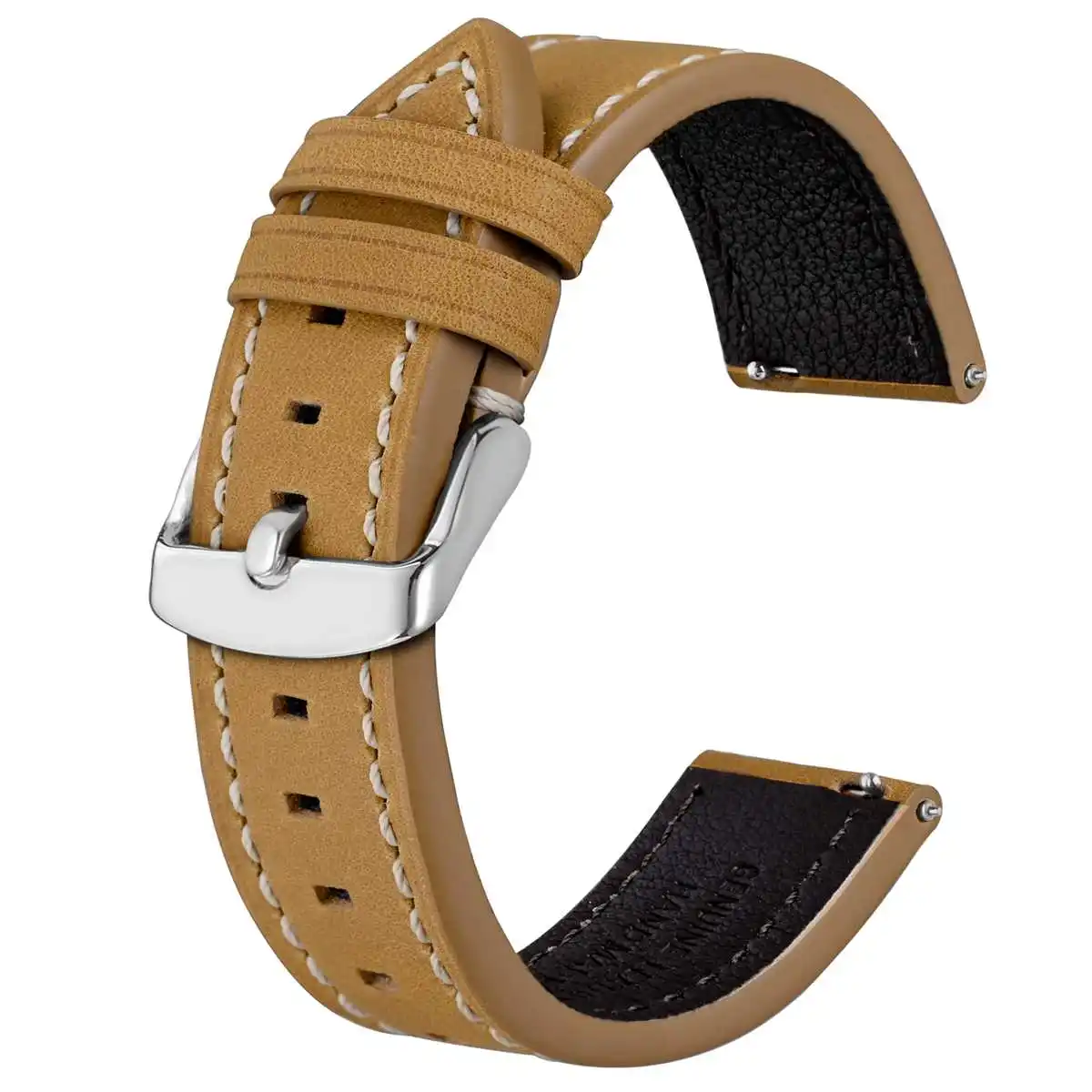 BISONSTRAP-Genuine-Leather-Watch-Strap-18mm-19mm-20mm-21mm-22mm-Watch ...