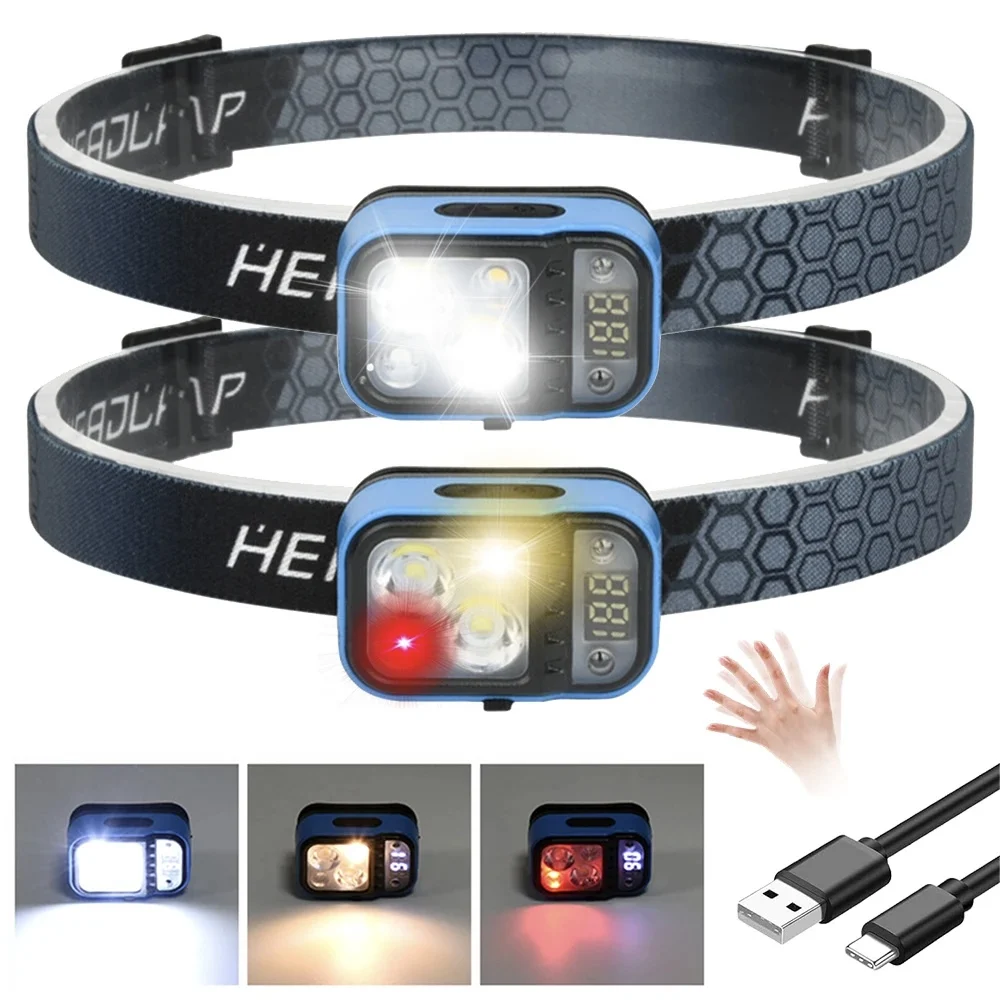 1-3PCS-Multi-light-Source-Headlamp-Red-Light-Portable-LED-Head-Lamps ...