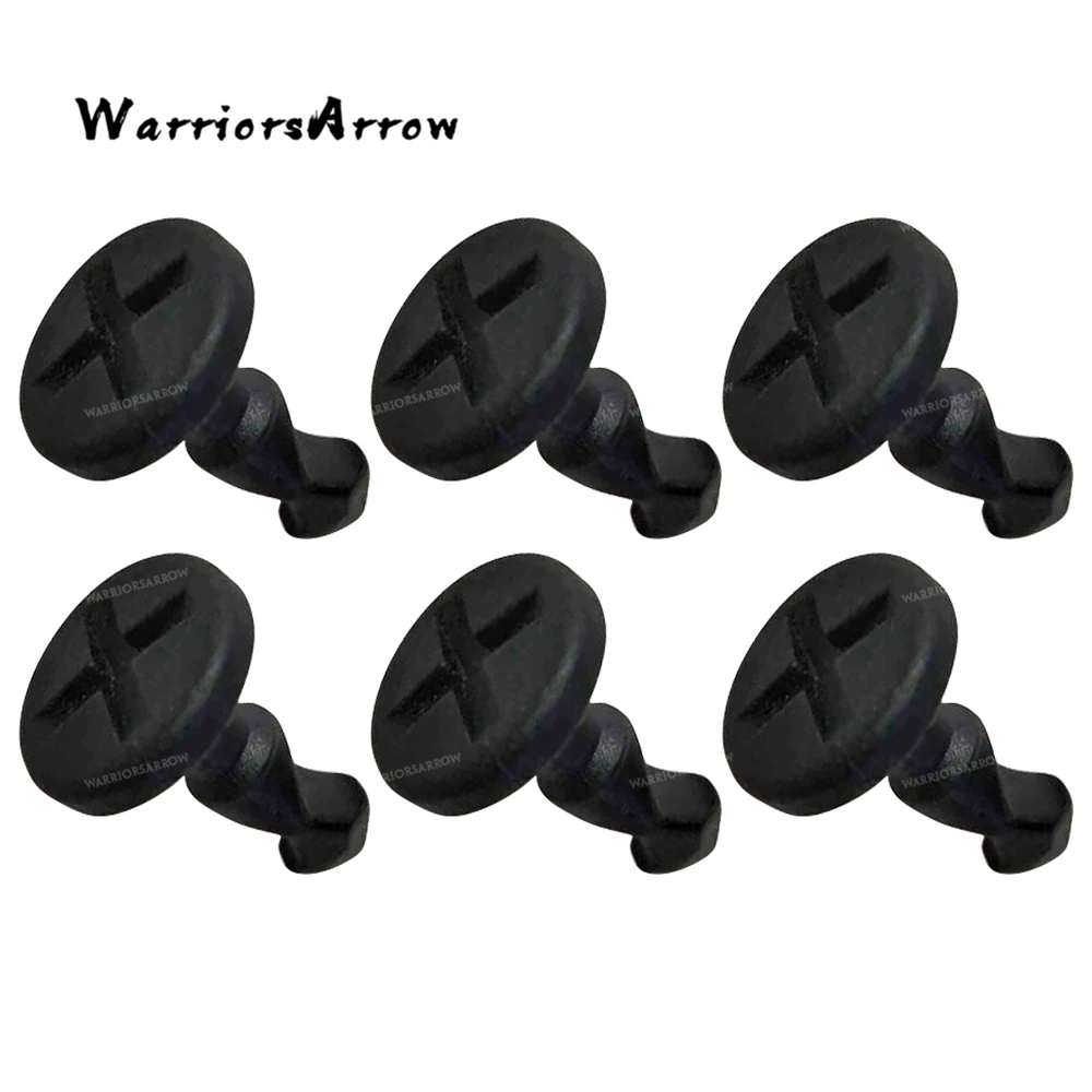 6Pcs Engine Compartment Cover Plate Screw Clips Black Plastic For ...